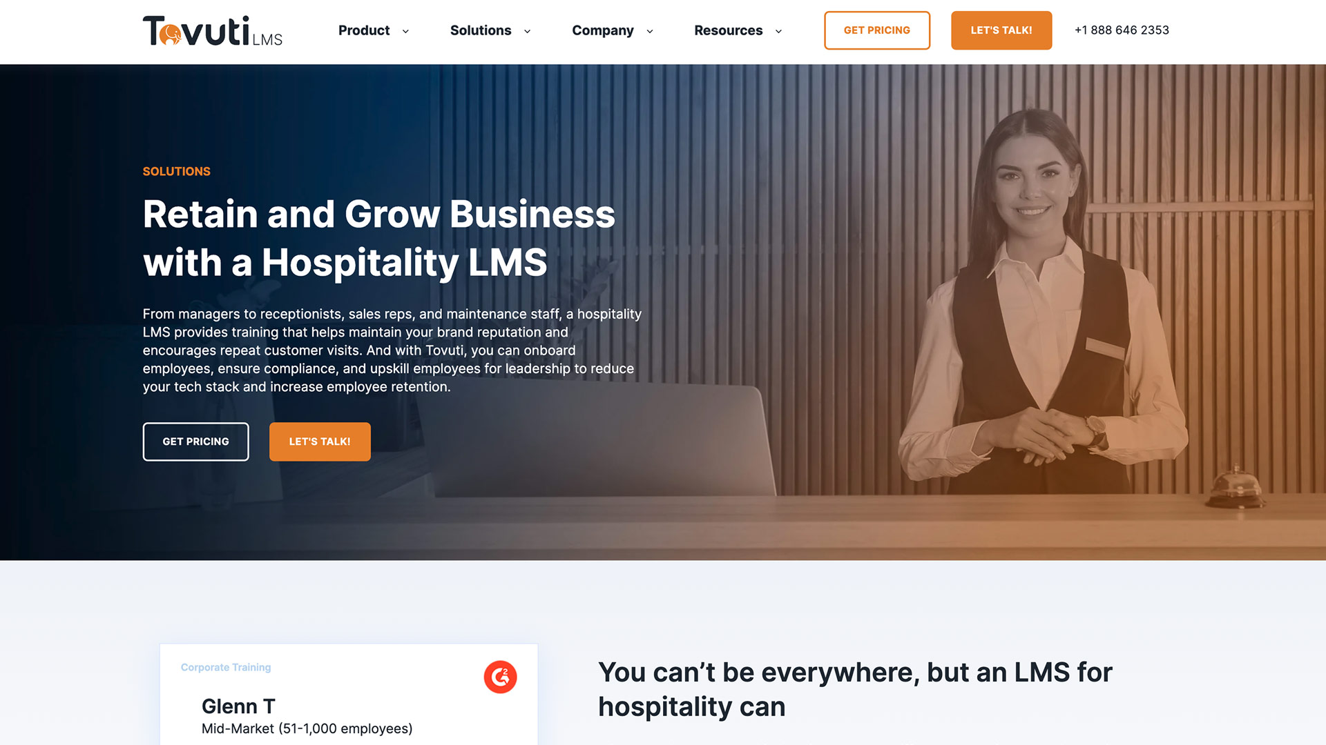 Hospitality LMS | Hospitality Training Online | Tovuti LMS